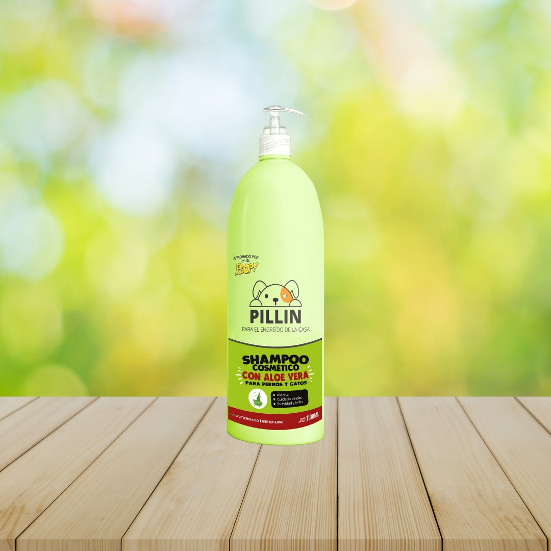 Caja PILLIN Shampoo Para Perros y Gatos Con Aloe Vera 1100 ml 6 uds ...