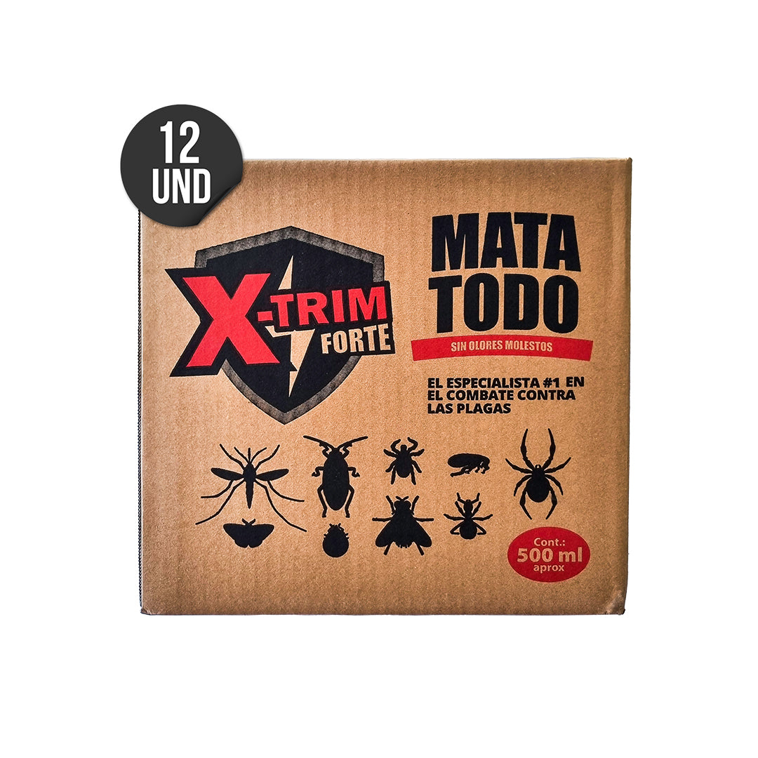 Caja X-TRIM FORTE Mata Todo Gatillo 500 ml 12 uds – Deliveryplop